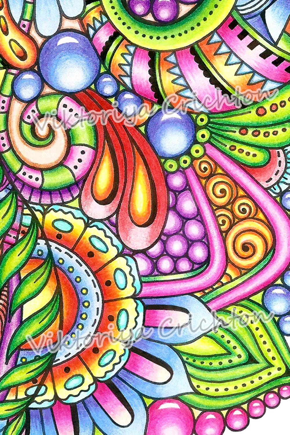 Magic Zentangle Flowers (zendoodle)_38. Abstract Drawing in Zenart ...