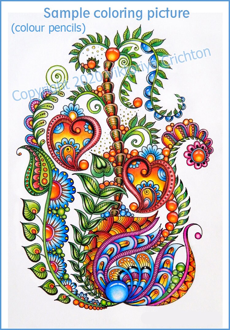 Coloring Page 68 Doodle and Zentangle Flowers for Adults, Graphic ...