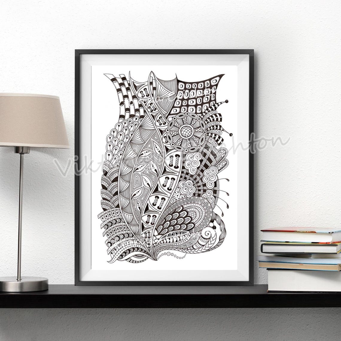 Zentangle Art 3. Original Zenart Graphic Handmade. Digital Prints Wall ...