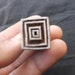 Small Square Hand Carve Stamp-geometric Logo Wooden Printing Block ...