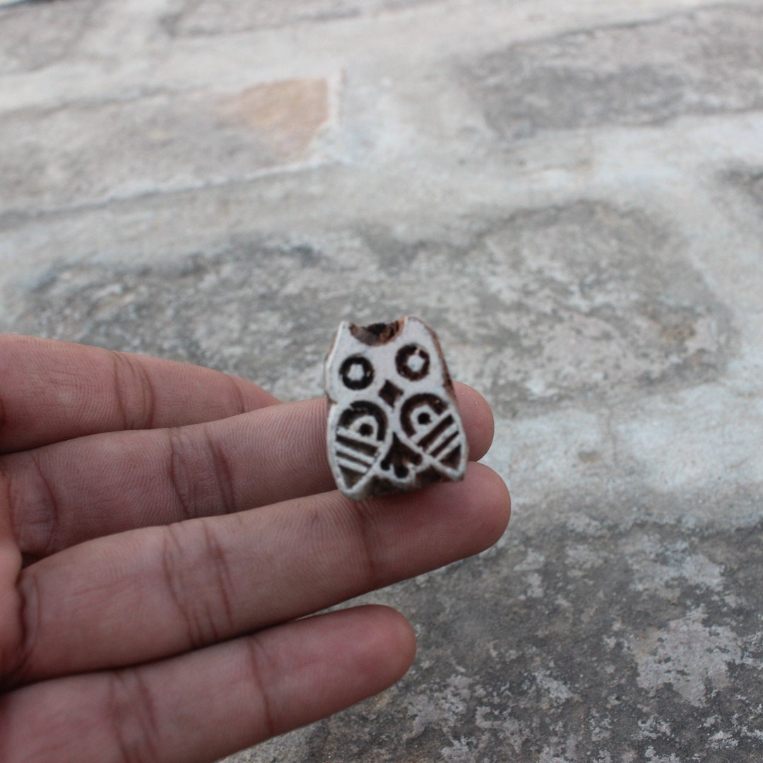 Artistic Owl Block Print Wood Stamps for Textile Printing | Handcrafted ...