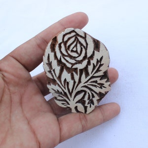 Rose Wood Block Stamp Indian Fabric Stamp Flower Wood Block Stamp ...