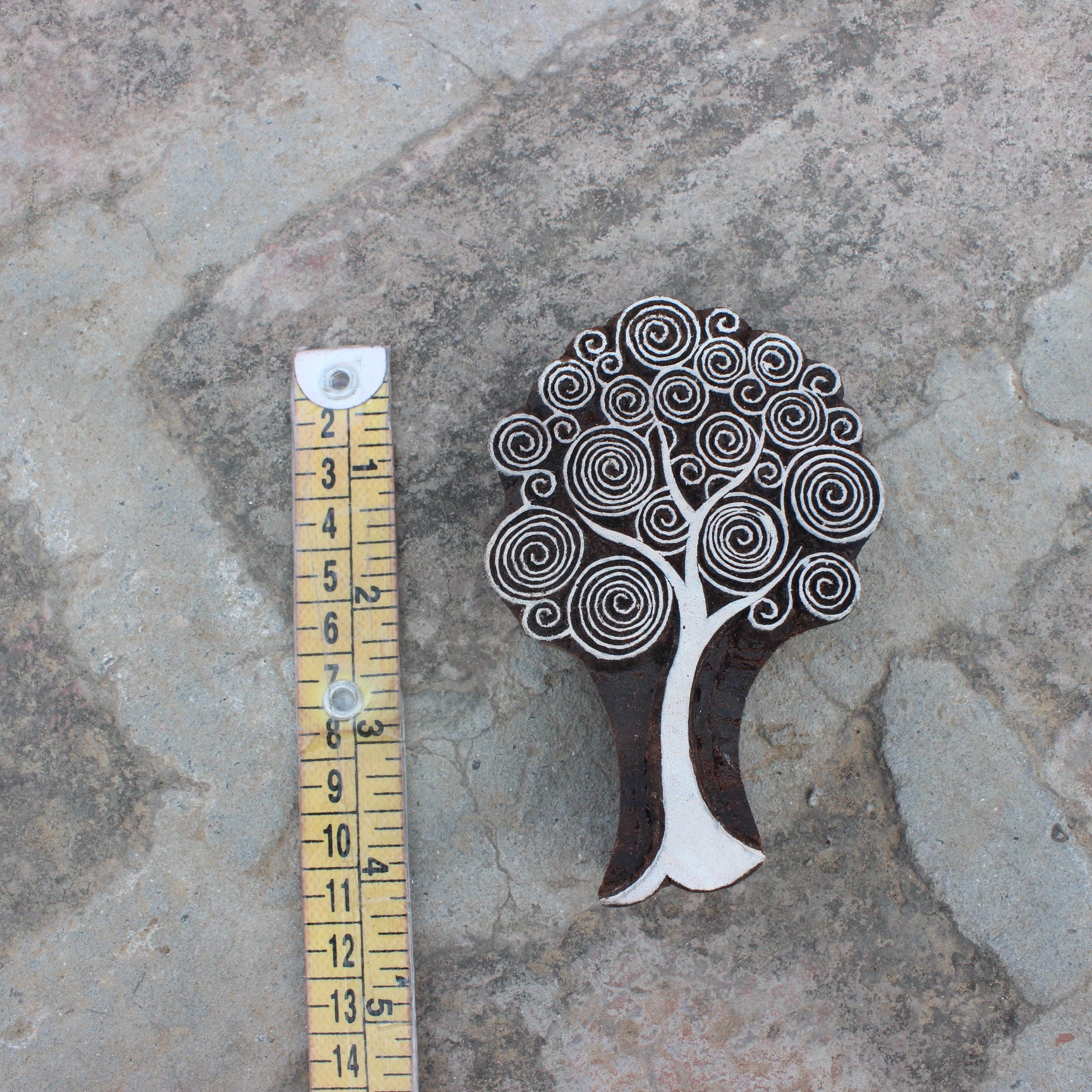 Celtic Tree Wood Block Print Stamp Hand Carved Wooden Fabric - Etsy