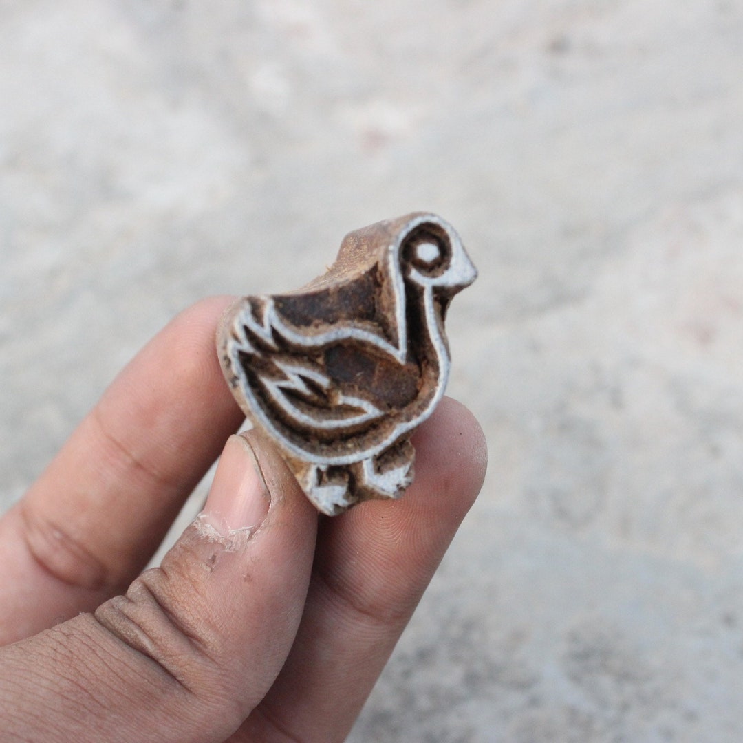 Duck Print Stamp Bird Block Print Stamp Block Carve Block Fabric Stamp ...