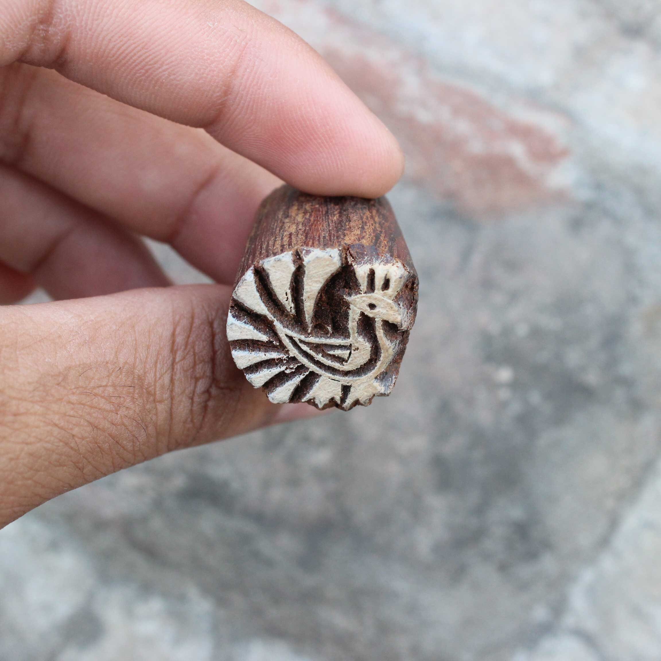 Peacock Block Print Stamp Indian Wooden Stamp Bird Block Print Stamp ...