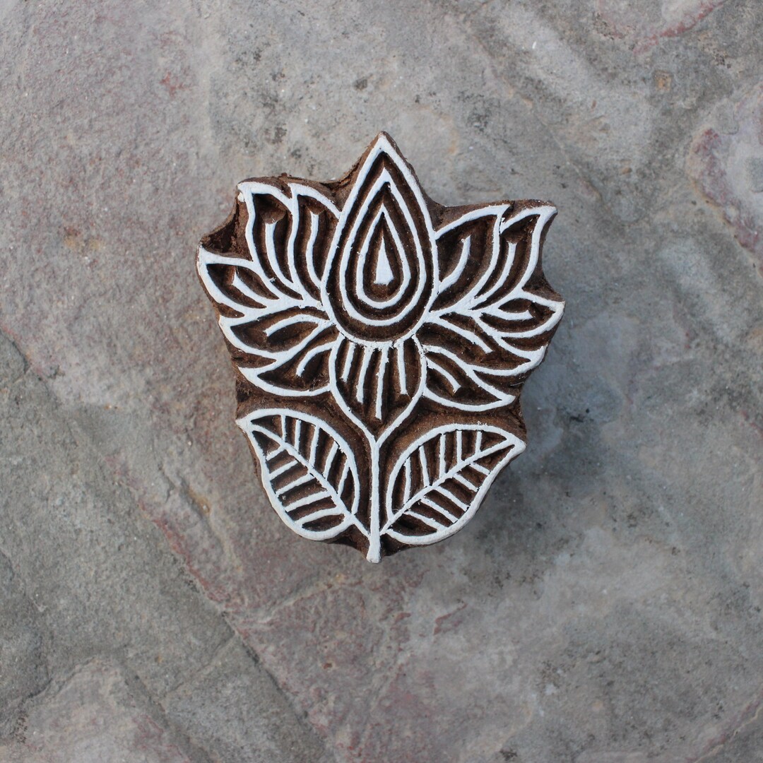 Lotus Wood Block Print Stamp Flower Block Stamp Carve Block Wood Block ...
