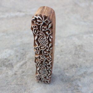Floral Clay Block Print Stamp Carve Block Fabric Stamp Flower Border ...