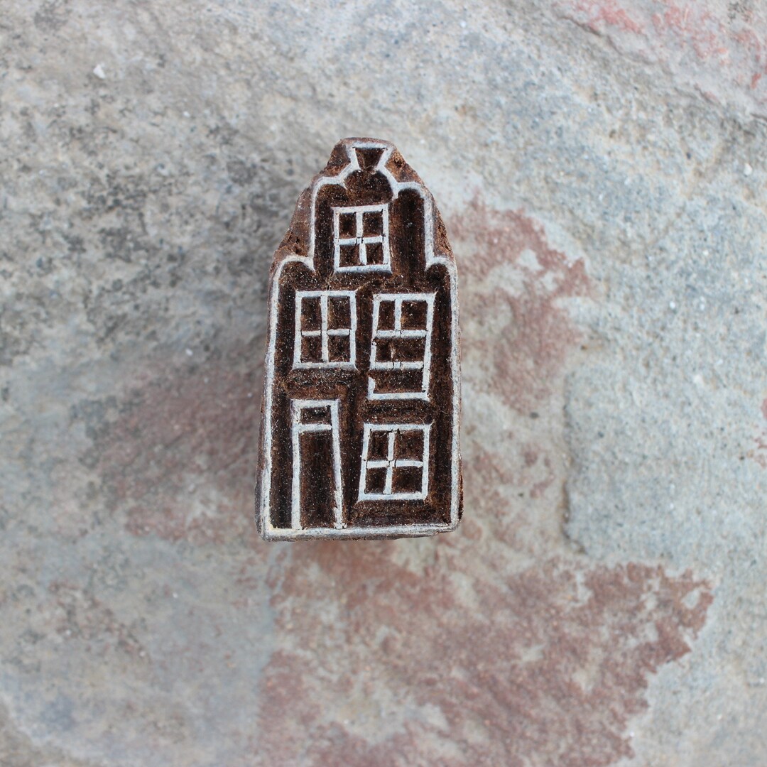 Home Block Print Stamp Hand Carved Wooden Stamp Building Block Print ...