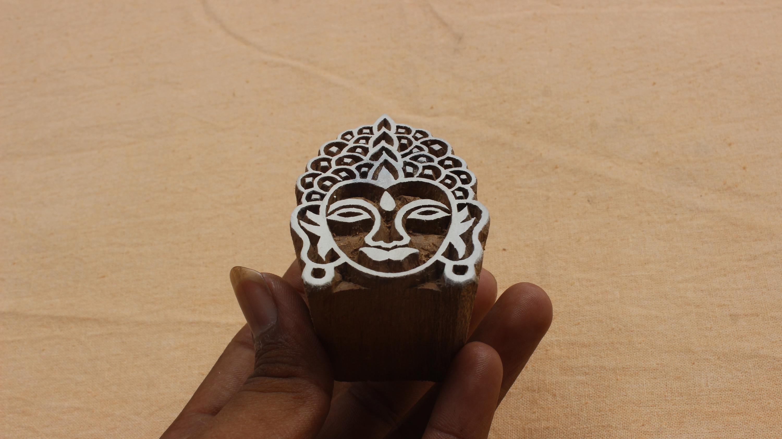 Buddha Print Block Stamp - Hand Carved Indian Textile Stamp - Etsy