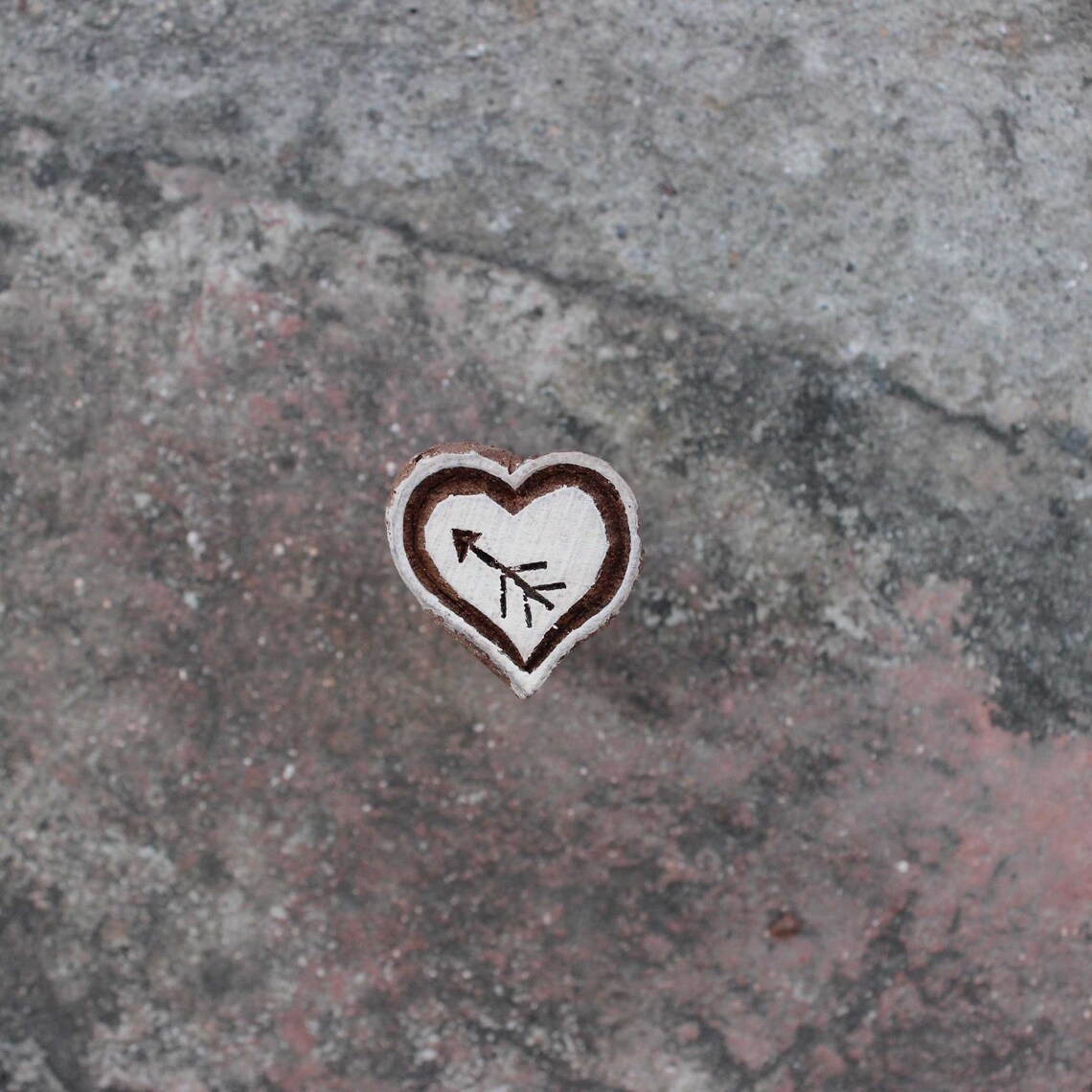 Heart Block Stamp Hand Carved Wooden Stamp Love Stamp Carve - Etsy
