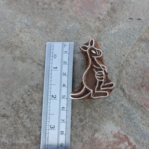 Kangaroo Block Print Stamp Hand Carved Wood Block Stamp Animal Fabric ...