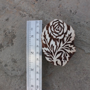 Rose Wood Block Stamp Indian Fabric Stamp Flower Wood Block Stamp ...