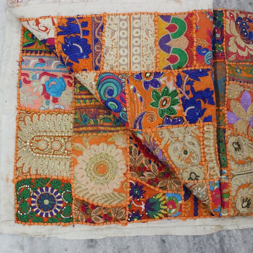 Pink Boho Indian Fabric by the Yard Patchwork Indian Textile - Etsy