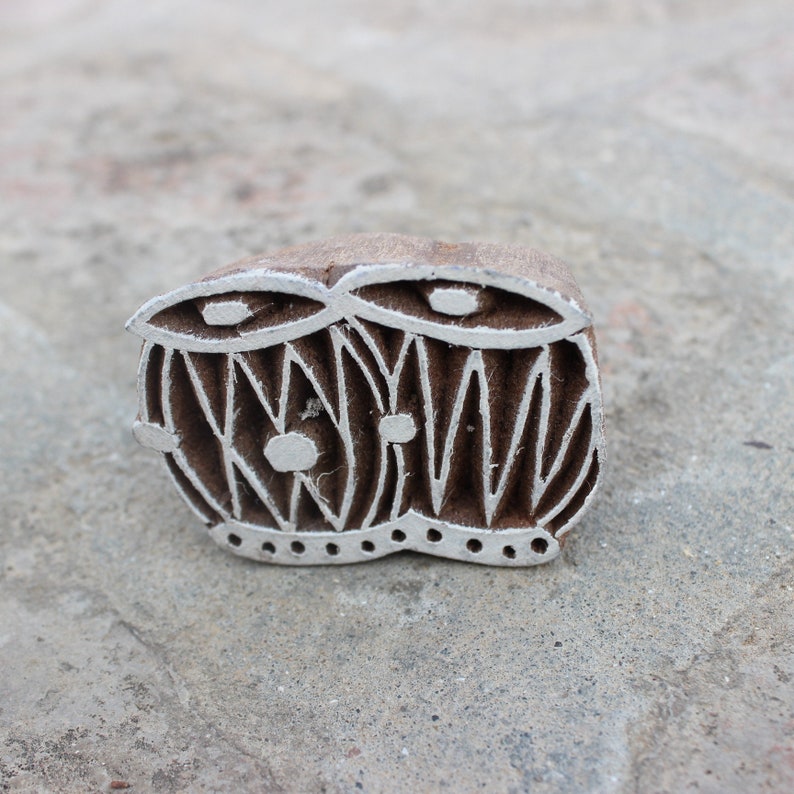 Tabla Block Print Stamp Drum Block Print Stamp Hand Carved | Etsy