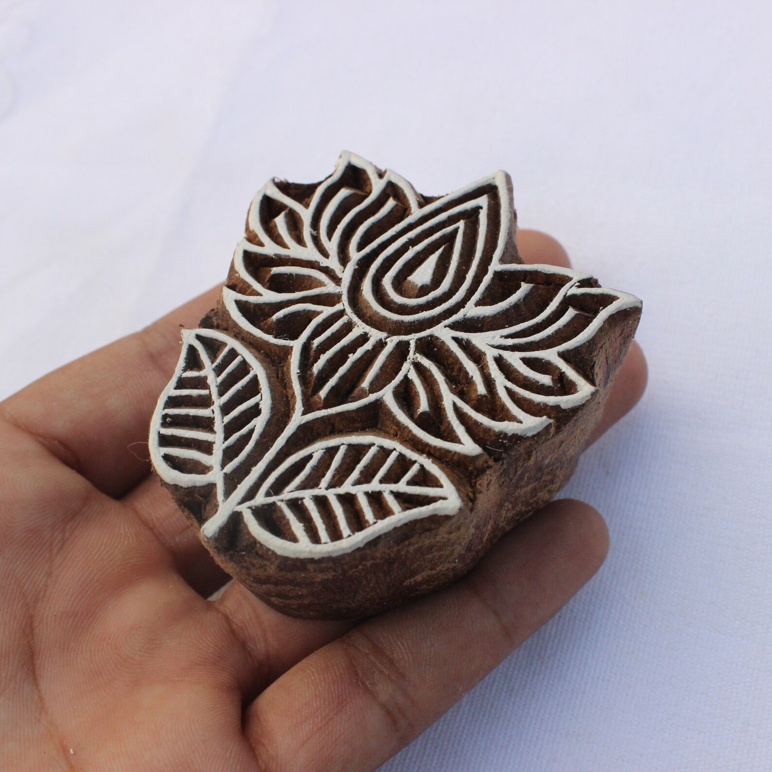Lotus Wood Block Print Stamp Flower Block Stamp Carve Block Wood Block ...
