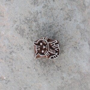 Cat Block Print Stamp Kitty Block Print Stamp Kids Hand Carved Wooden ...