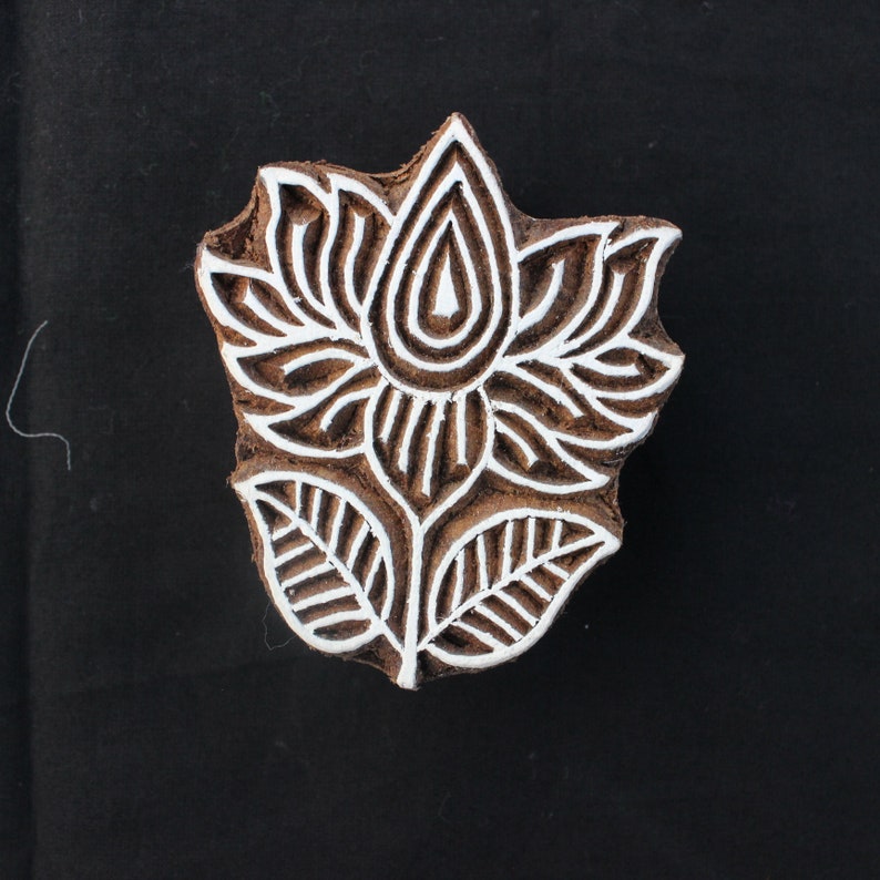 Lotus Wood Block Print Stamp Flower Block Stamp Carve Block Wood Block ...