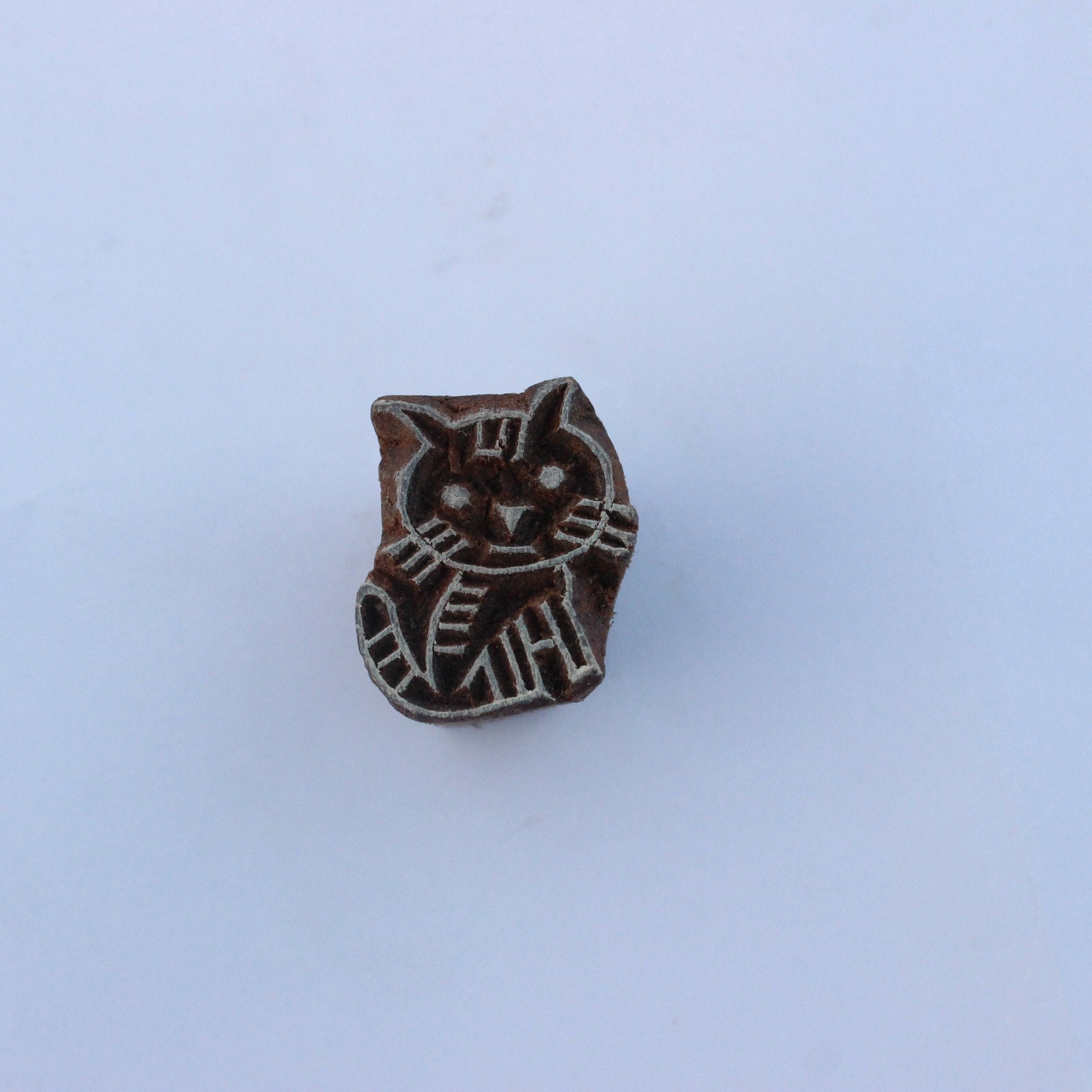 Cat Block Print Stamp Kitty Block Print Stamp Hand Carved Wood | Etsy