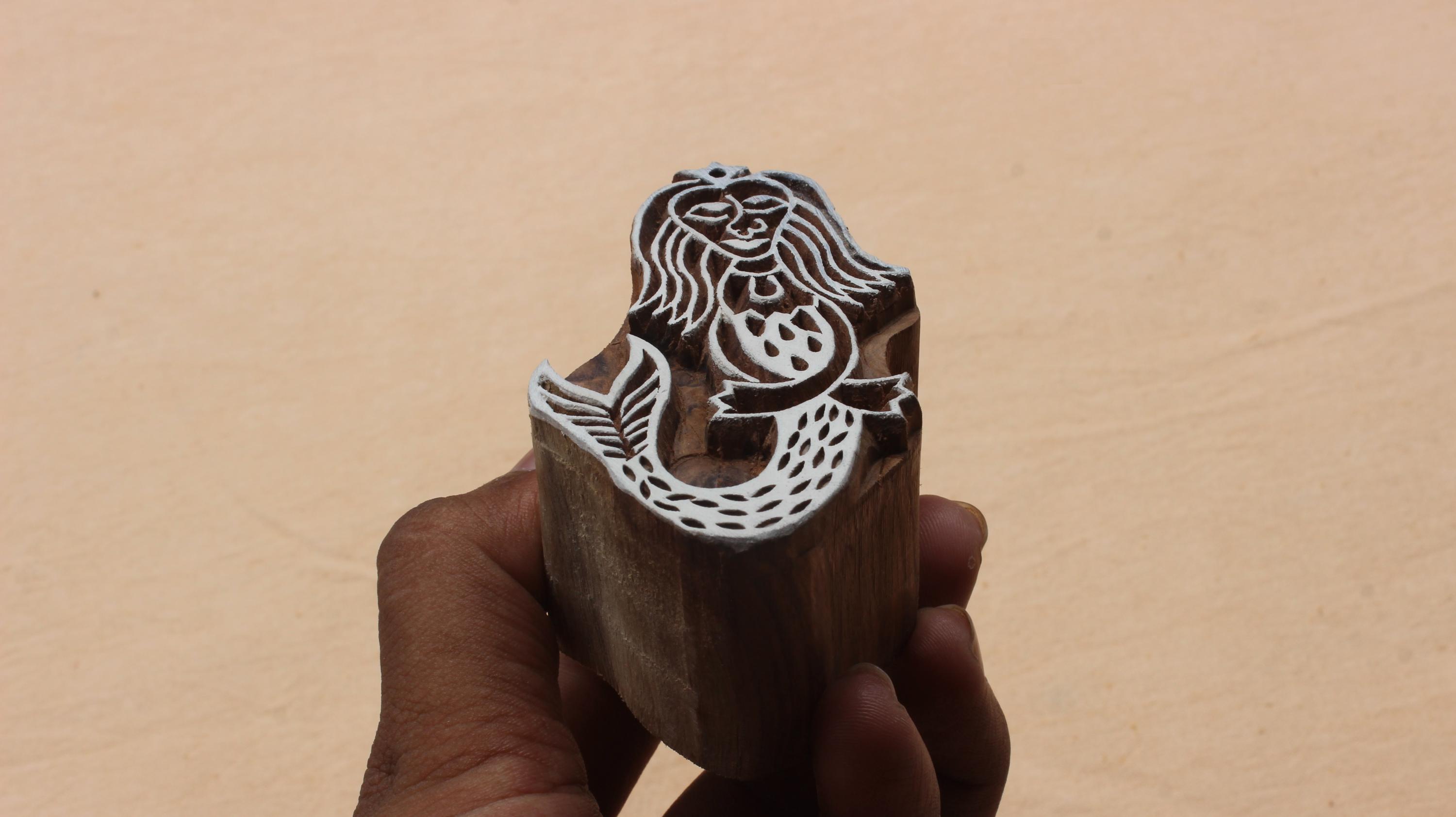 Mermaid Soap Stamp Hand Carved Stamp Block Stamp Water Nymph Stamp ...