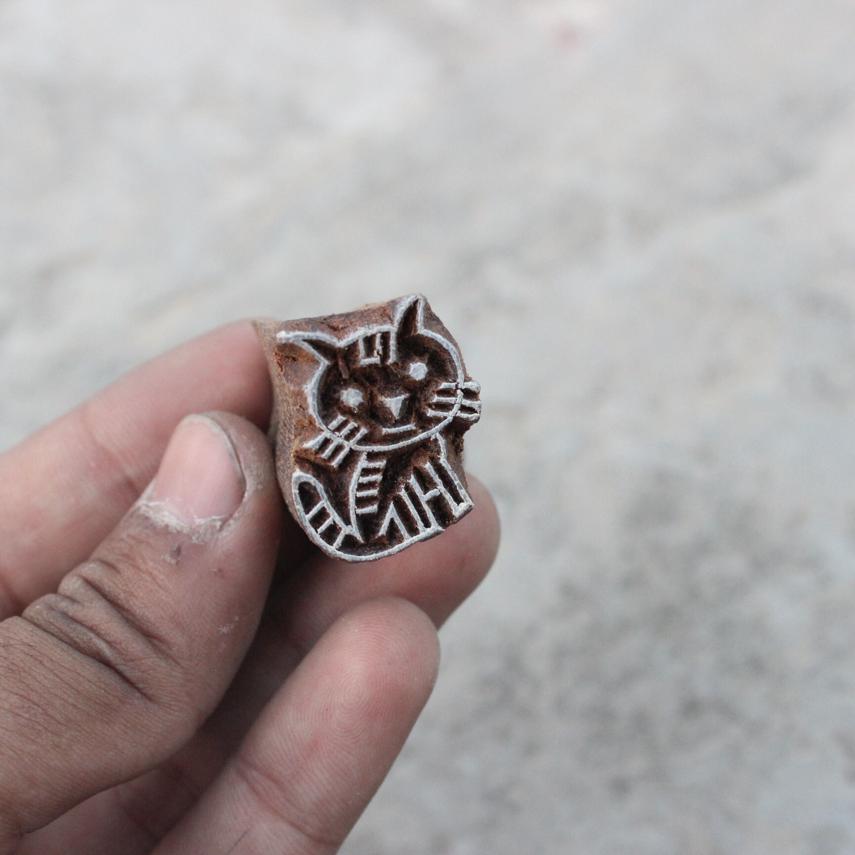 Cat Block Print Stamp Kitty Block Print Stamp Hand Carved Wood | Etsy