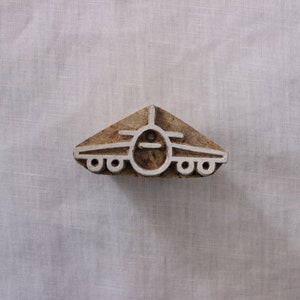 Plane Block Print Stamp, Hand Carved Wooden Textile Stamp - Etsy