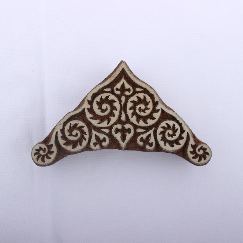 Corner Fabric Block Print Stamp Hand Carved Textile Block for Printing ...