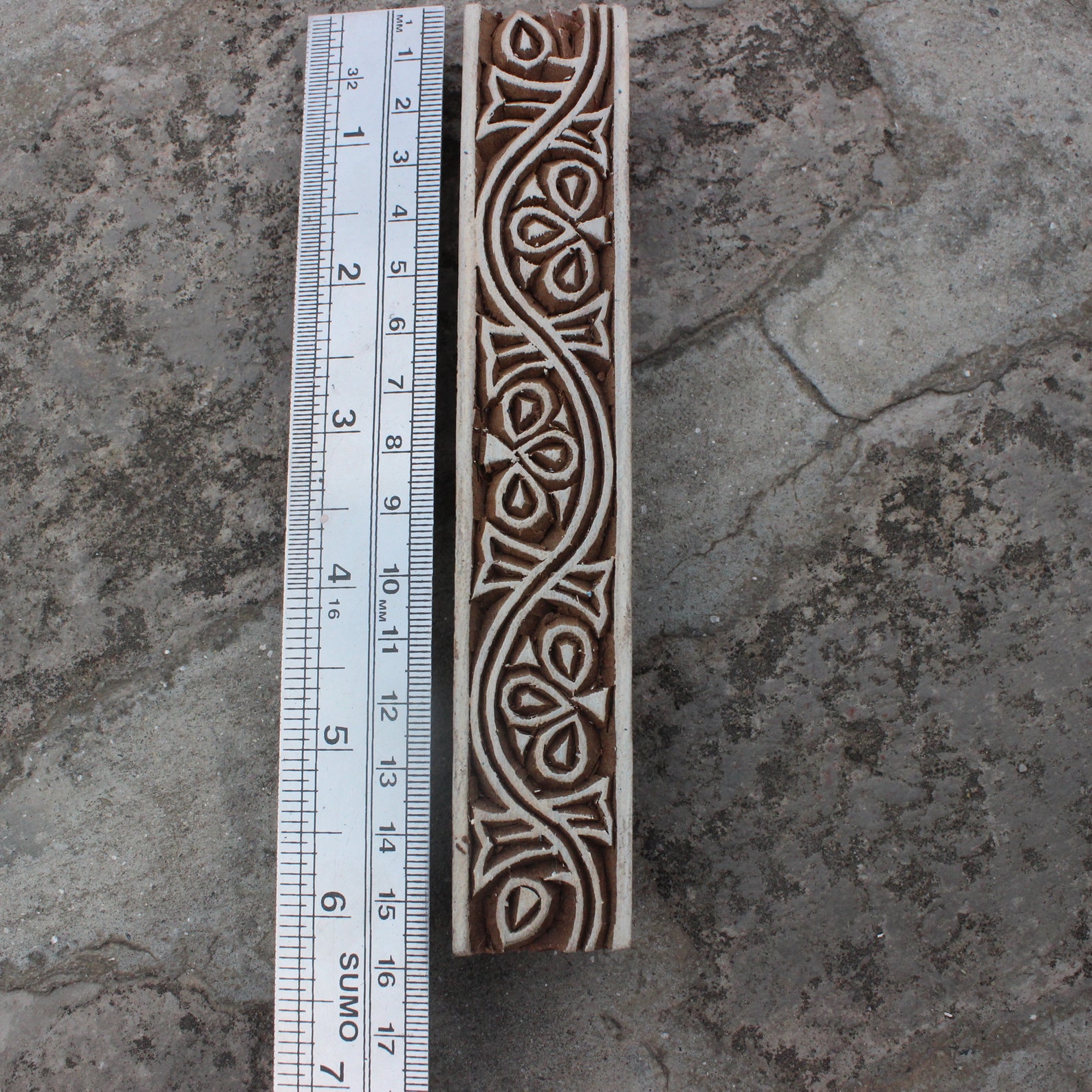 Floral Border Block Print Stamp Hand Carved Wooden Stamp | Etsy