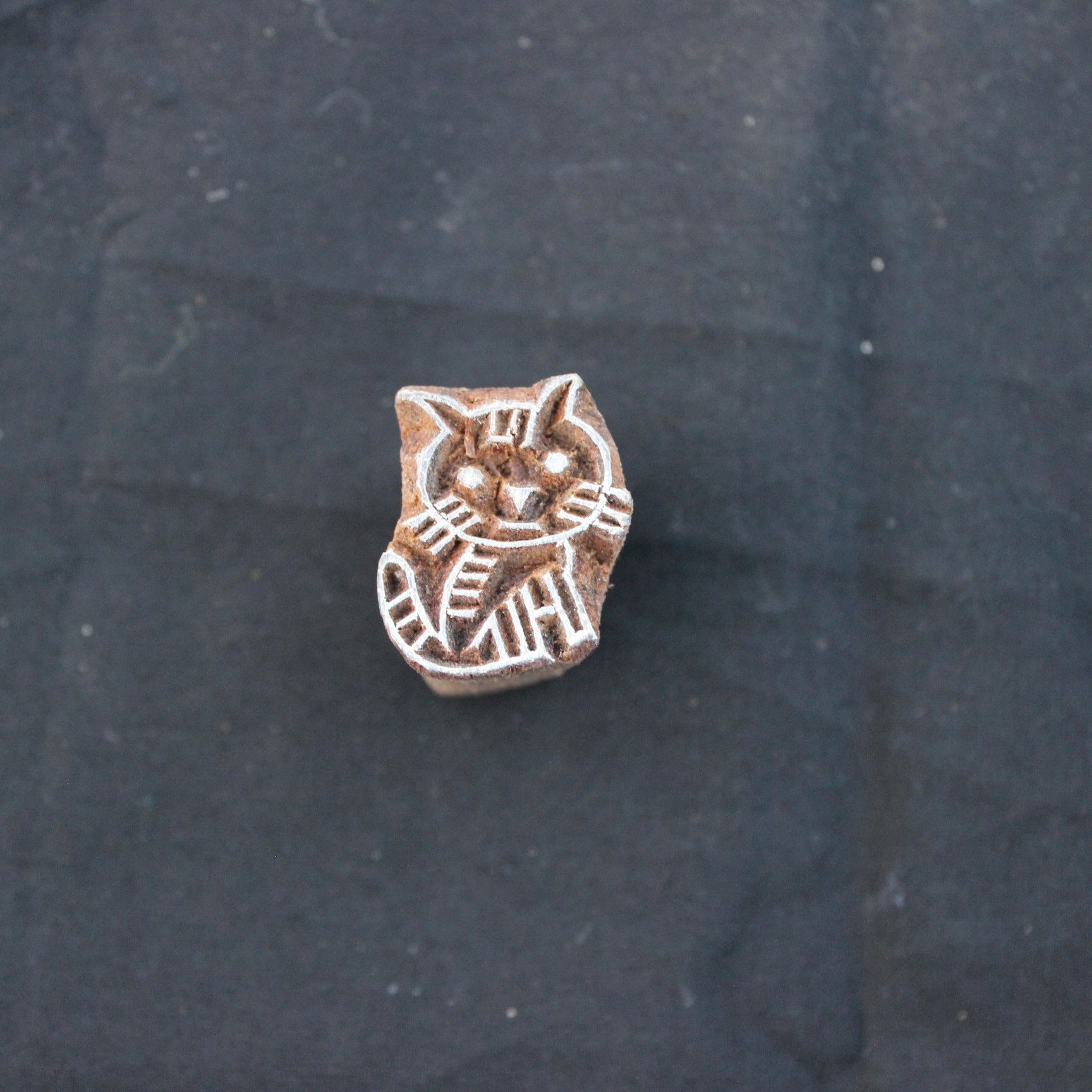 Cat Block Print Stamp Kitty Block Print Stamp Hand Carved Wood | Etsy