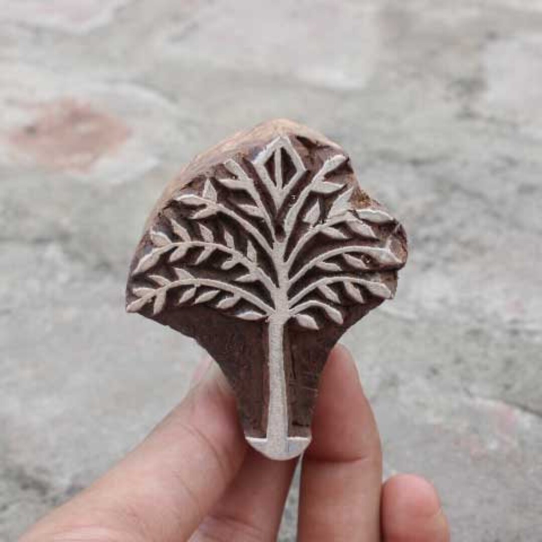 Tree Block Print Stamp Carve Wood Block Print Stamp Plant Block Print ...