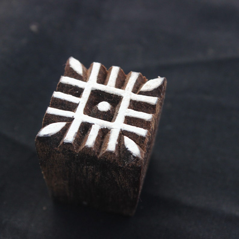 Geometric Block Print Stamp Square Block Print Stamp Hand - Etsy