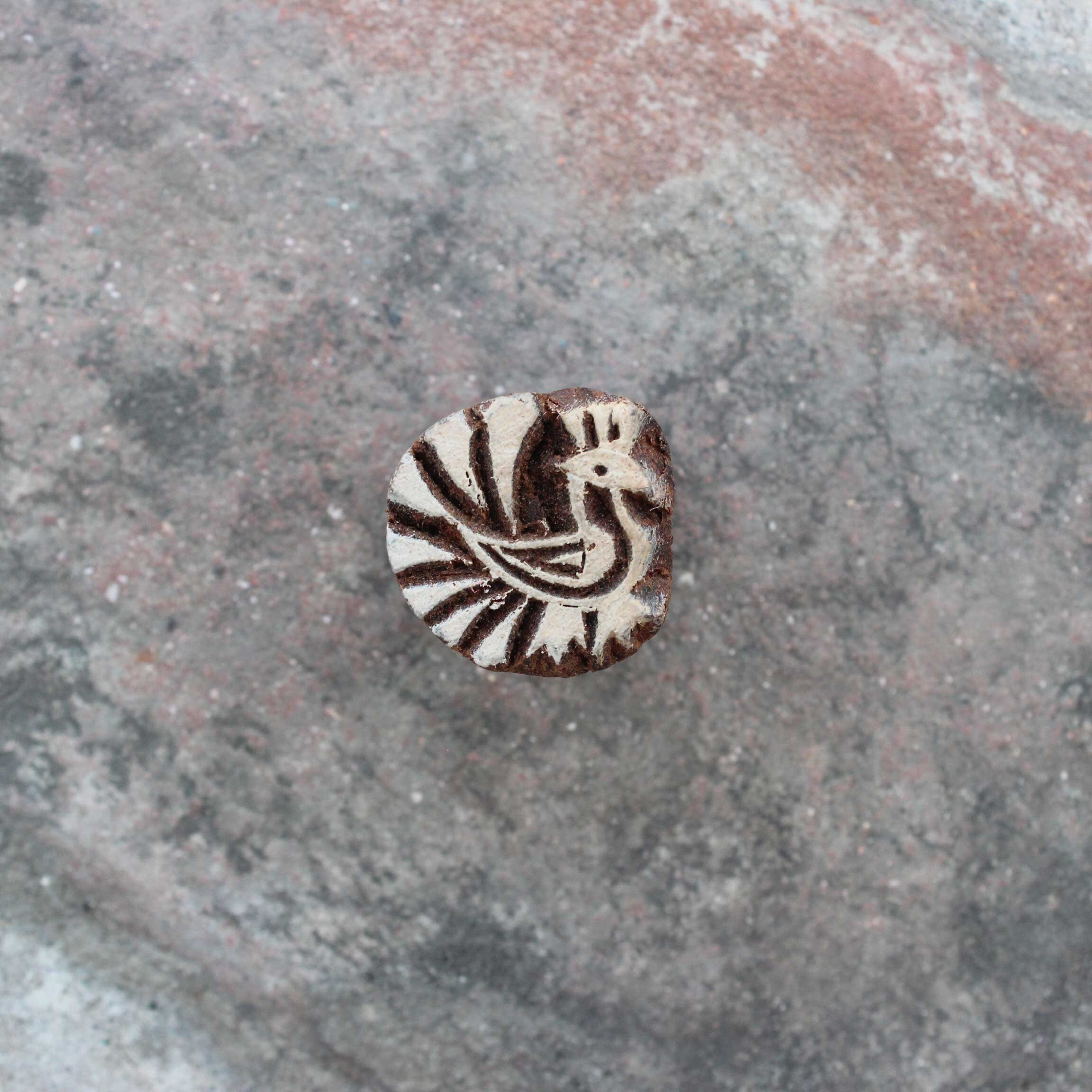 Peacock Block Print Stamp Indian Wooden Stamp Bird Block Print Stamp ...