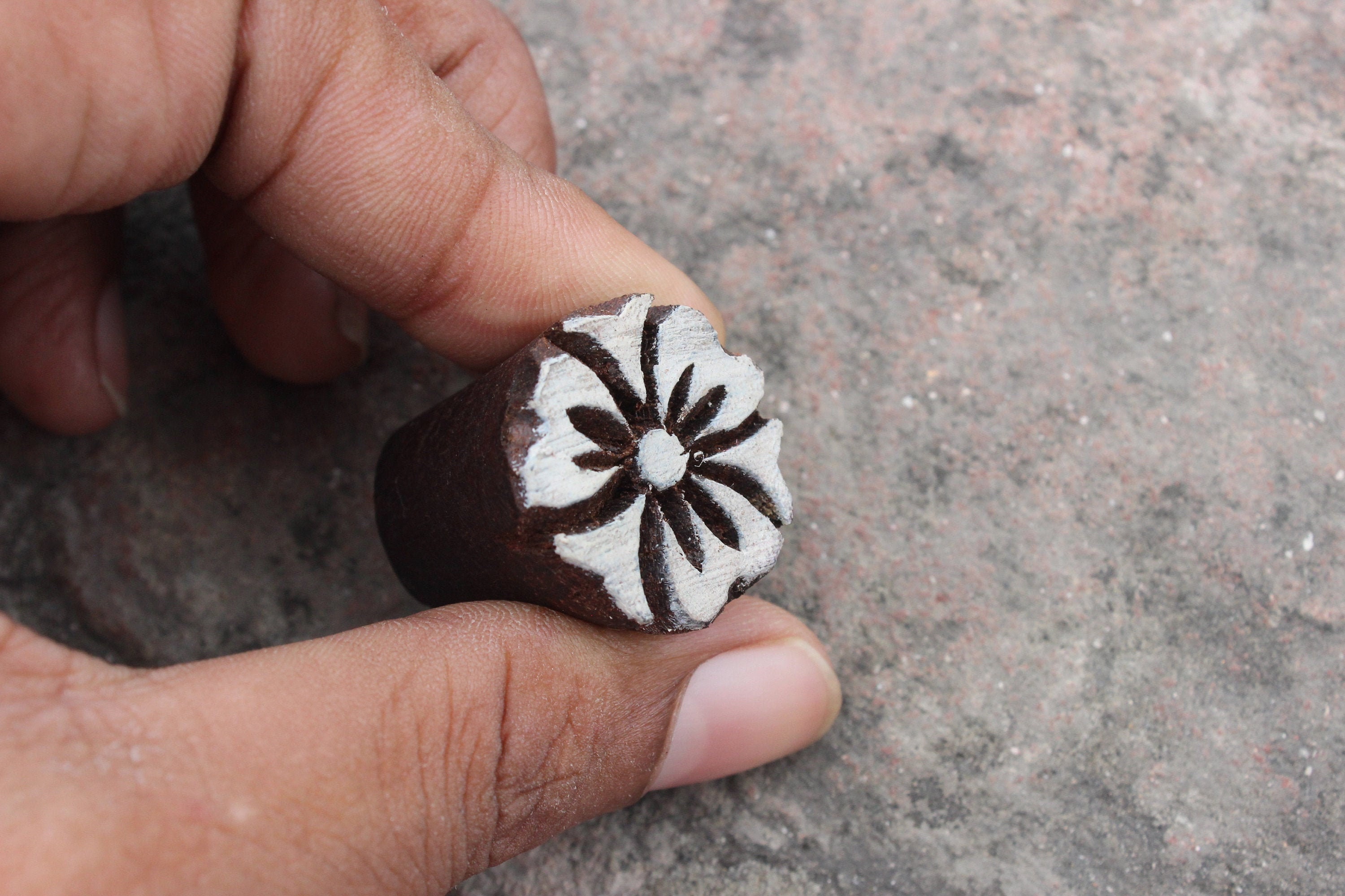 Stamps & Seals Henna Wood Block Print Stamp Carve Block Fabric Stamp ...