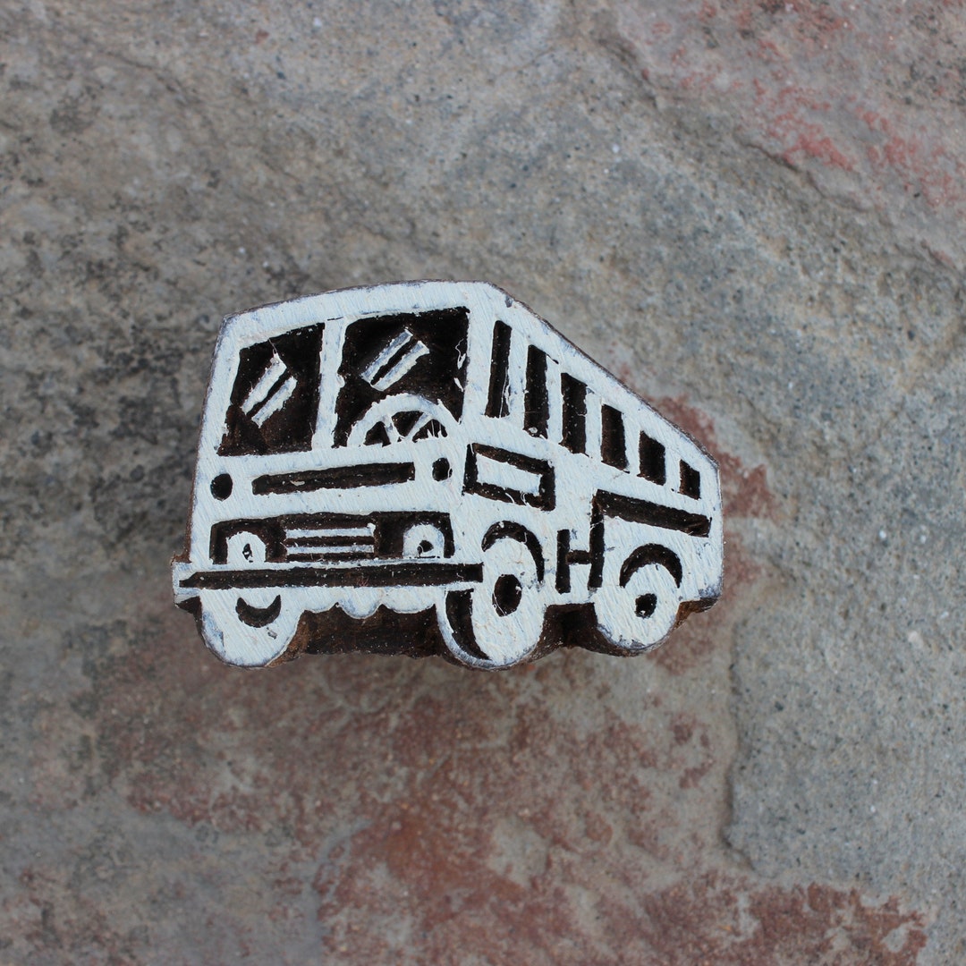 Bus Block Print Stempel Carve Block Stempel Traditioneller Holzstempel ...