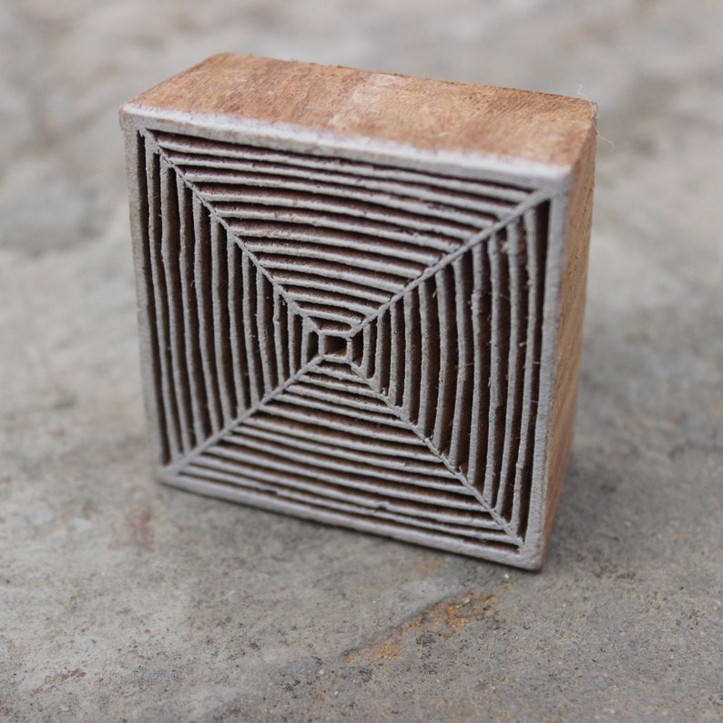Square Block Print Stamp Hand Carved Wood Block Stamp Celtic - Etsy