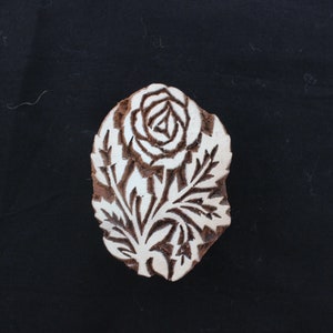 Rose Wood Block Stamp Indian Fabric Stamp Flower Wood Block Stamp ...