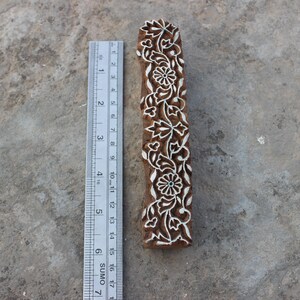 Floral Clay Block Print Stamp Carve Block Fabric Stamp Flower Border ...
