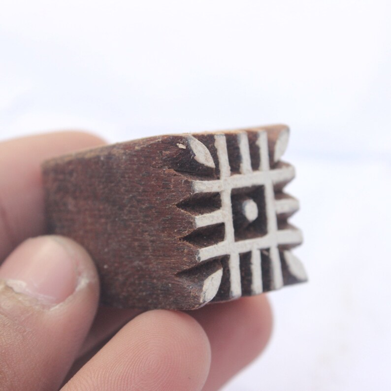 Geometric Block Print Stamp Square Block Print Stamp Hand - Etsy
