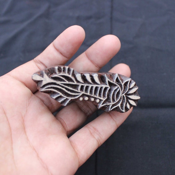 Stamps & Seals Henna Wood Block Print Stamp Carve Block Fabric Stamp ...