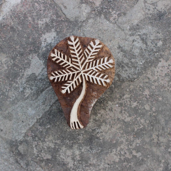 Coconut Tree Fabric Stamp Indian Wooden Stamp Tree Fabric | Etsy