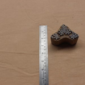 Corner Fabric Stamp Floral Block Print Stamp Carve Block Wood Block ...