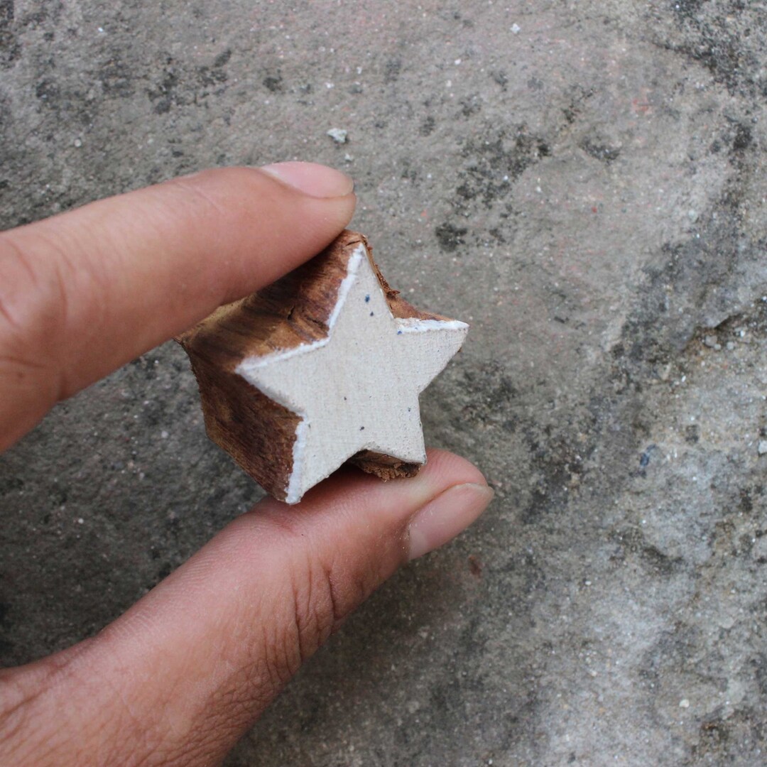 Star Block Print Stamp, Indian Wood Textile Block, Soap Making - Etsy