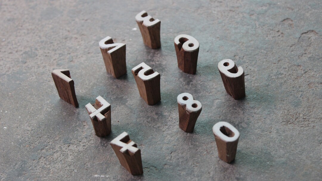 Number Fabric Stamp, Hand Carved Textile Printing Block - Etsy