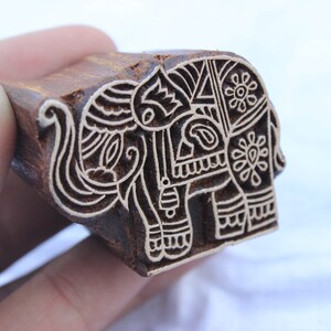Elephant Block Print Stamp Animal Block Print Stamp Carve Block Stamp ...