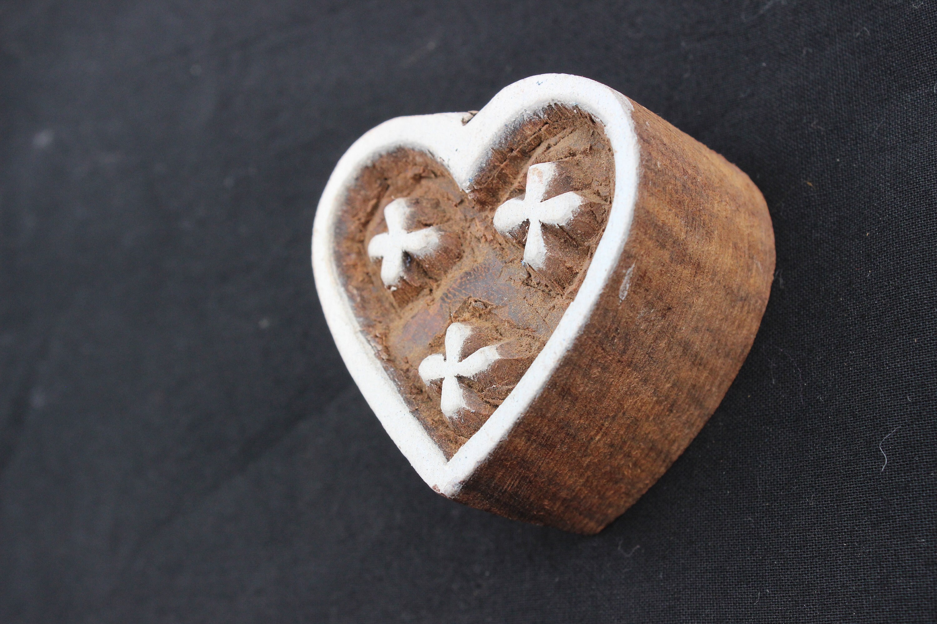 Heart Fabric Block Print Stamp Love Block Print Stamp Hand Carved Block ...