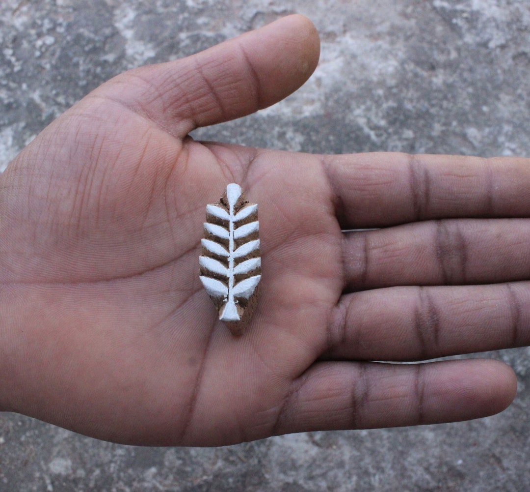 Leaves Block Print Stamp Floral Fabric Block Stamp Hand Carved Block ...