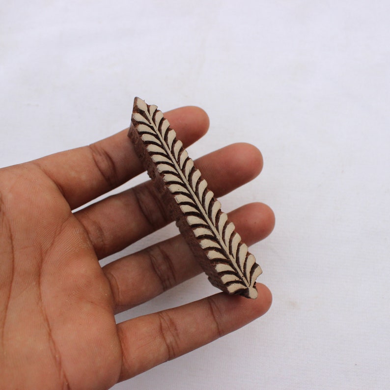 Leaves Block Print Stamp Carve Wooden Stamp Fern Fabric Stamp - Etsy