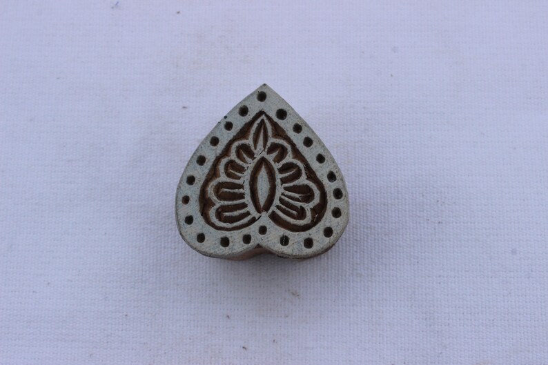 Heart Block Print Stamp Love Stamp Hand Carved Wooden Stamp Indian ...