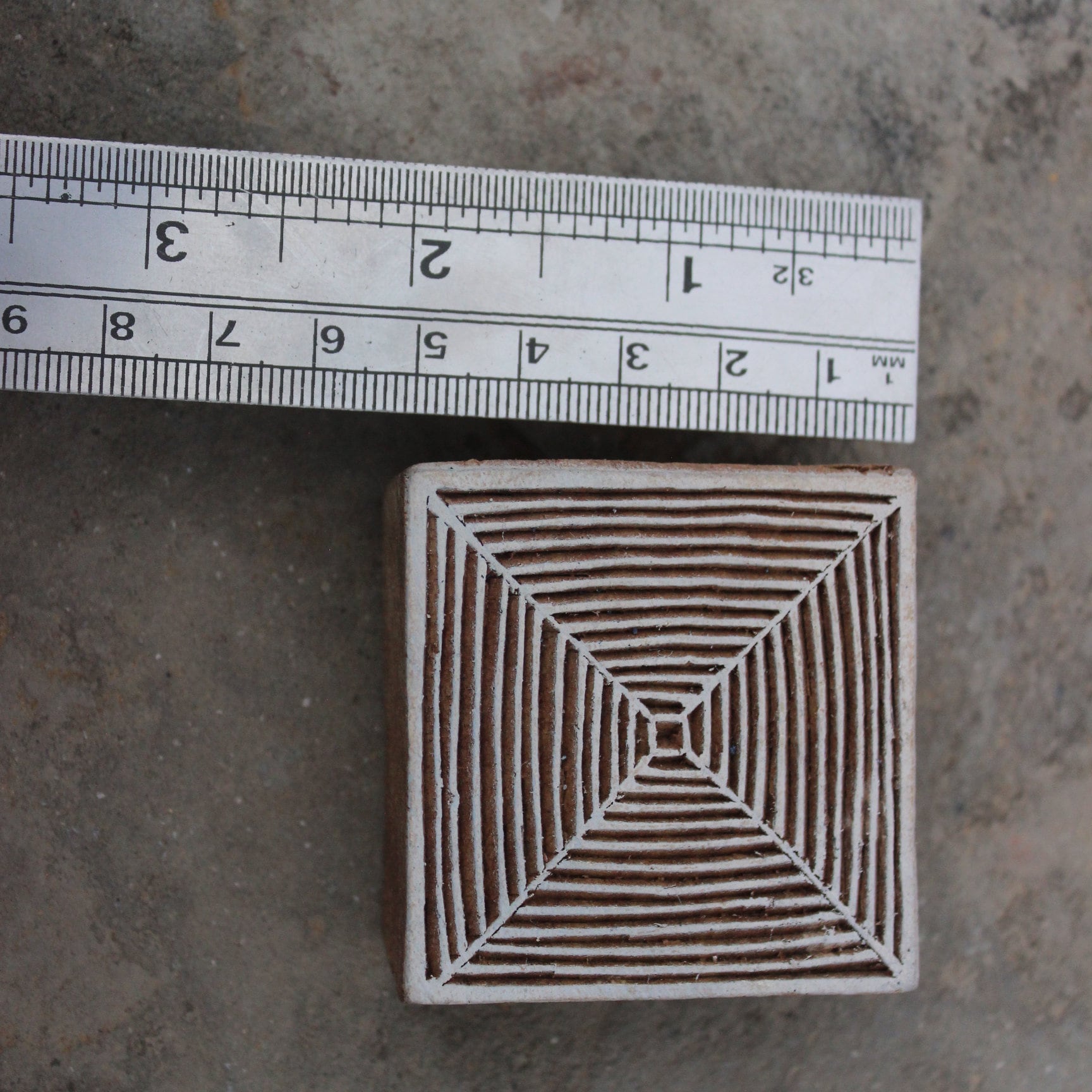 Square Block Print Stamp Hand Carved Wood Block Stamp Celtic | Etsy