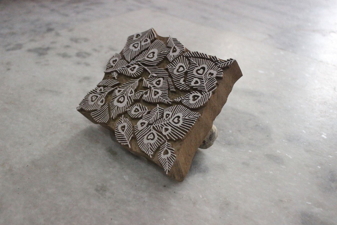 Peacock Block Print Stamp, Large Indian Textile Printing Block - Etsy