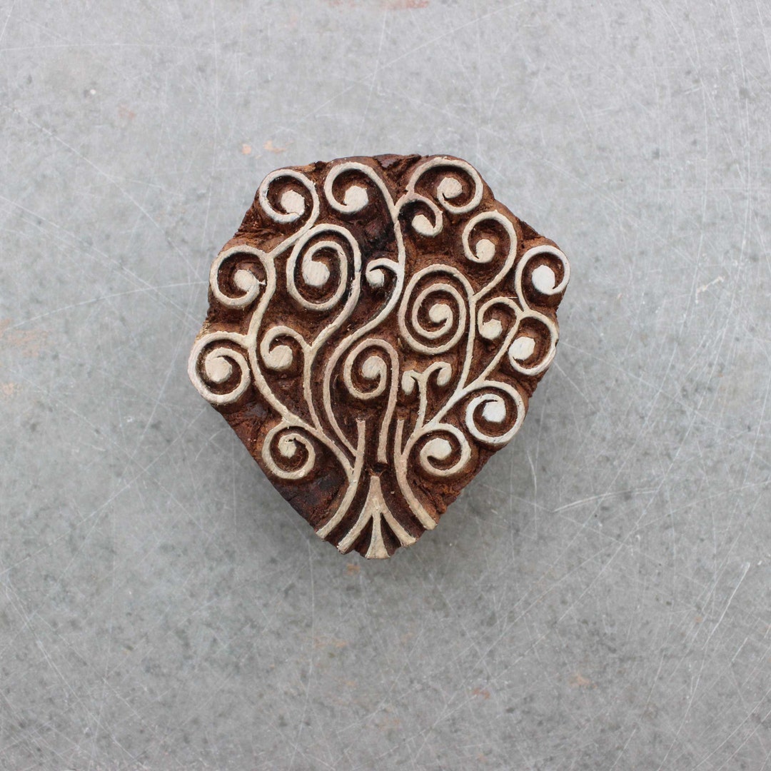 Tree Wood Block Stamp Celtic Fabric Stamp Hand Carved Stamp Indian ...